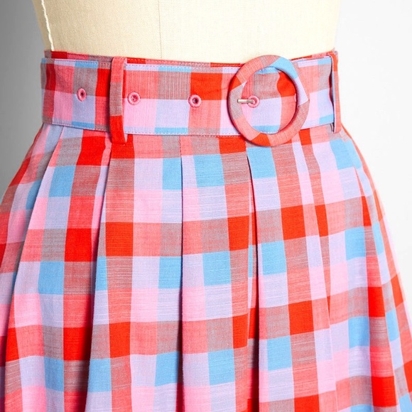 Modcloth | Skirts | Modcloth X Barbie So Plaid Its Goodpleated Aline ...